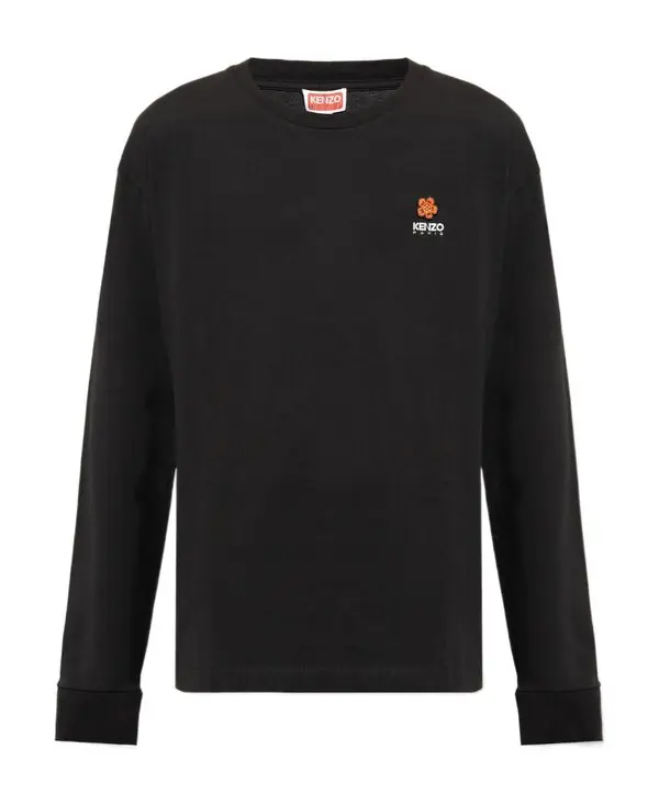Kenzo Logo Printed Long Sleeved Crewneck T-shirt