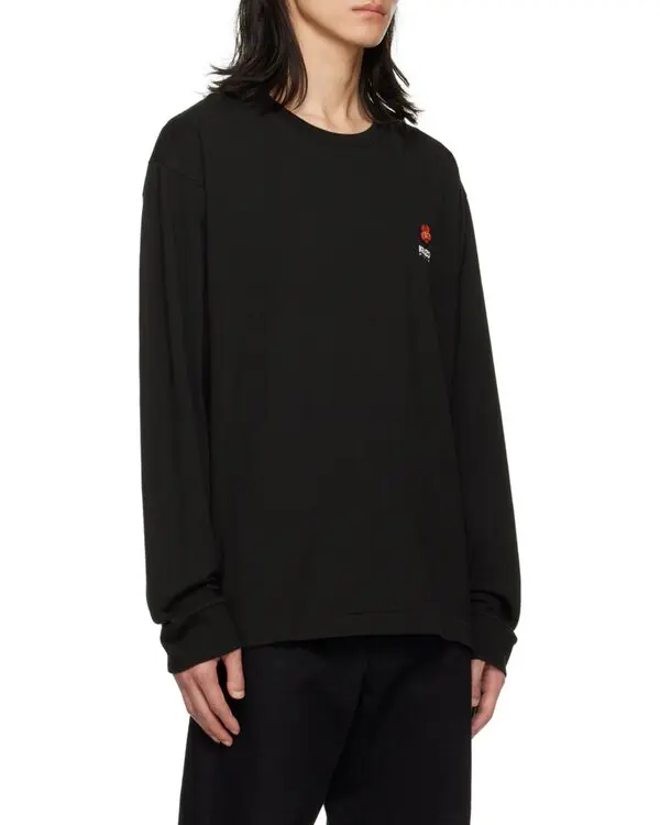 Kenzo Logo Printed Long Sleeved Crewneck T-shirt