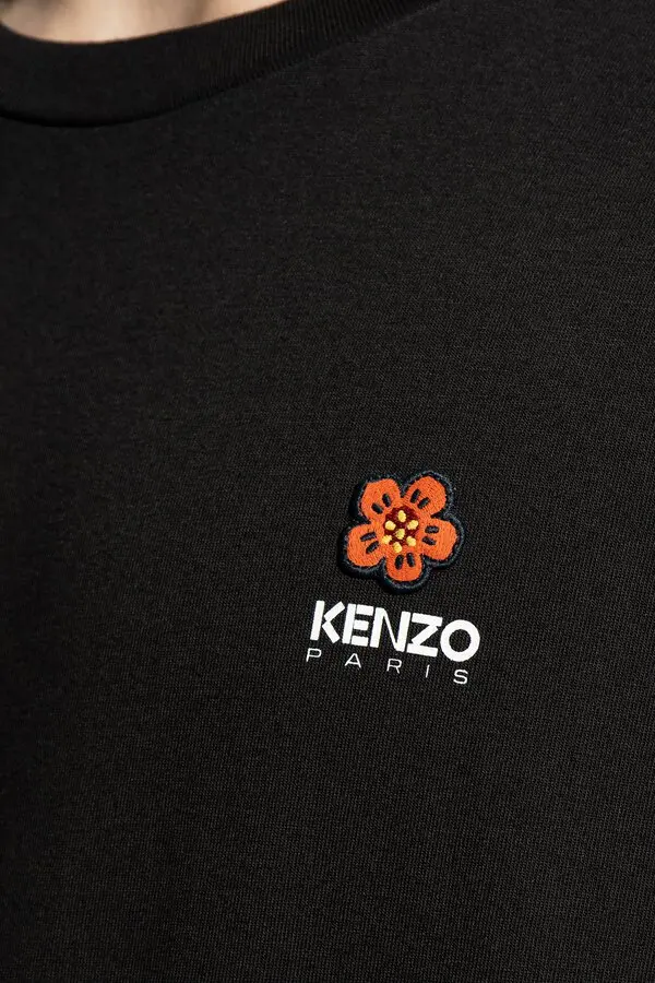 Kenzo Logo Printed Long Sleeved Crewneck T-shirt
