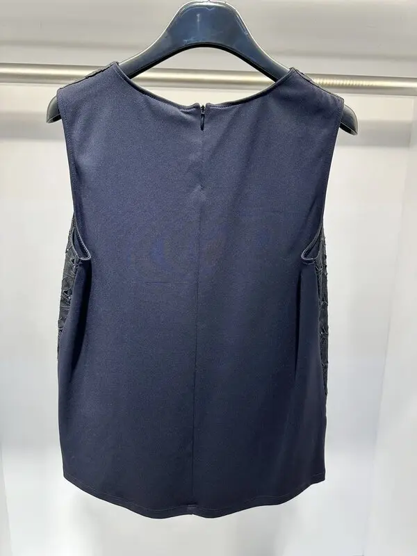 Max Mara Sleeveless Vest With Logo Decoration