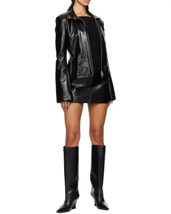 COURREGES Courrèges Reedition Logo Patch Mini Skirt - Black
