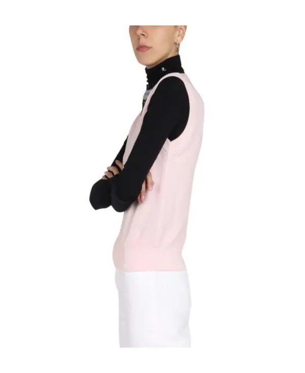 Raf Simons Textured Knit V-neck Vest Sweater