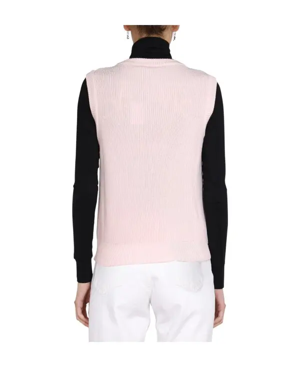Raf Simons Textured Knit V-neck Vest Sweater