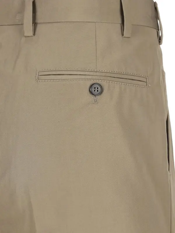 Prada Pleated Tailored Trousers With Belt Loops And Pocket Detail - Nude