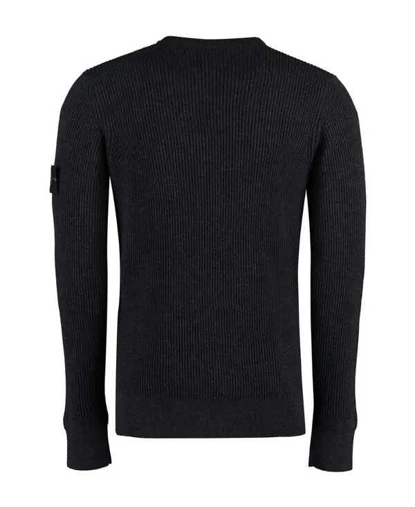 Stone Island Compass Patch Virgin Wool Jumper