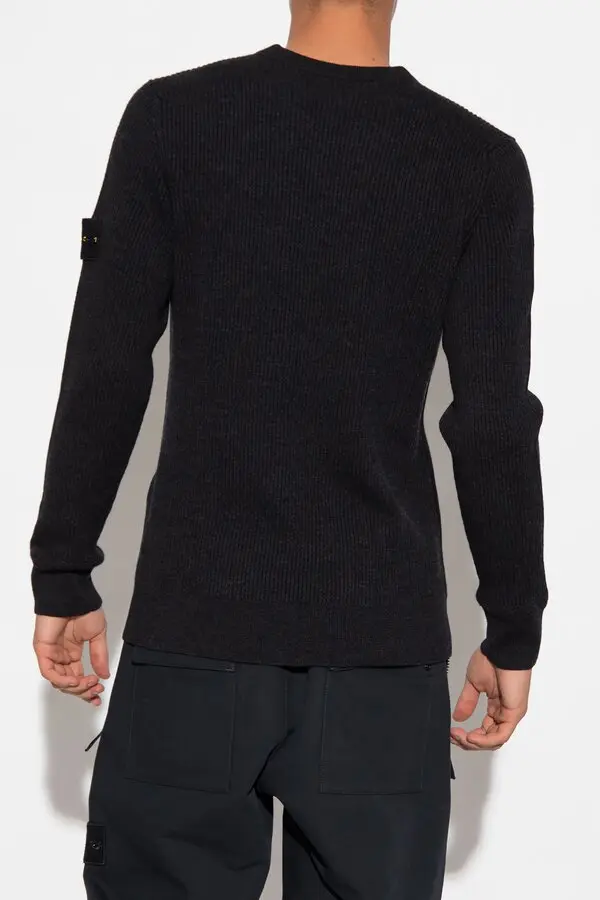 Stone Island Compass Patch Virgin Wool Jumper