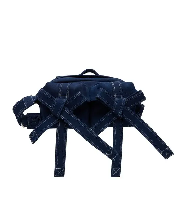 Simone Rocha Beaded Classic Bow Crossbody Bag - Indigo/pearl/clear
