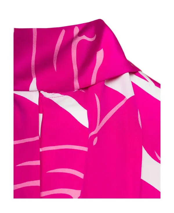 Valentino Garavani Printed Long-sleeve Shirt With Bow Detail