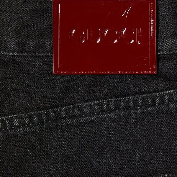 Gucci Petite Fit Balloon Denim Pants - Black