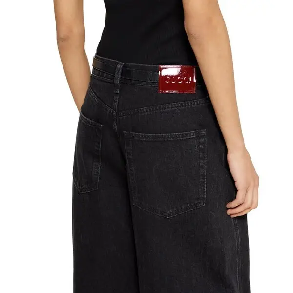 Gucci Petite Fit Balloon Denim Pants - Black