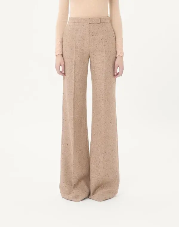 Valentino Garavani Pleated Tailored Trousers With Frayed Hem