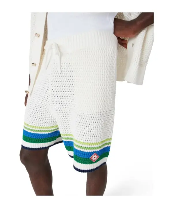 Casablanca Tennis Stripe Knit Shorts