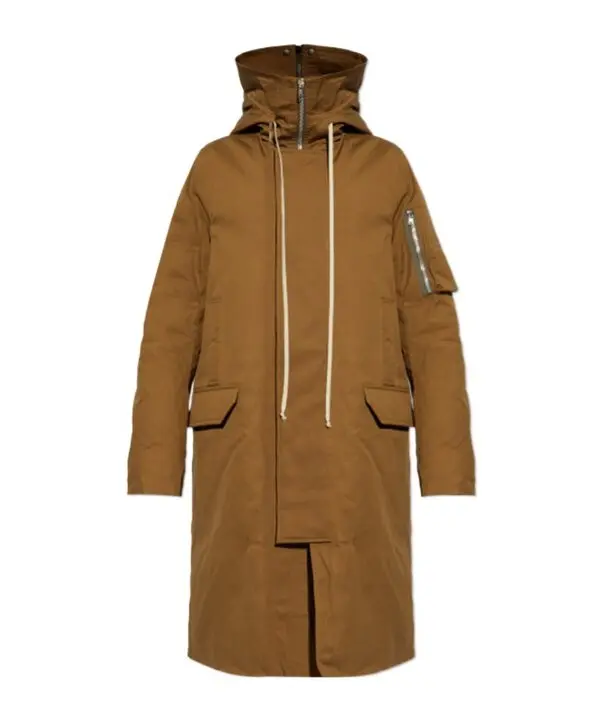 Rick Owens Drawstring Hooded Coat