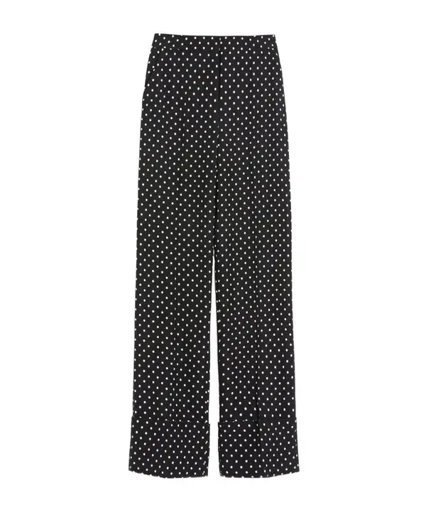 Valentino Garavani Supergran Polka Dot Printed Pants - Black