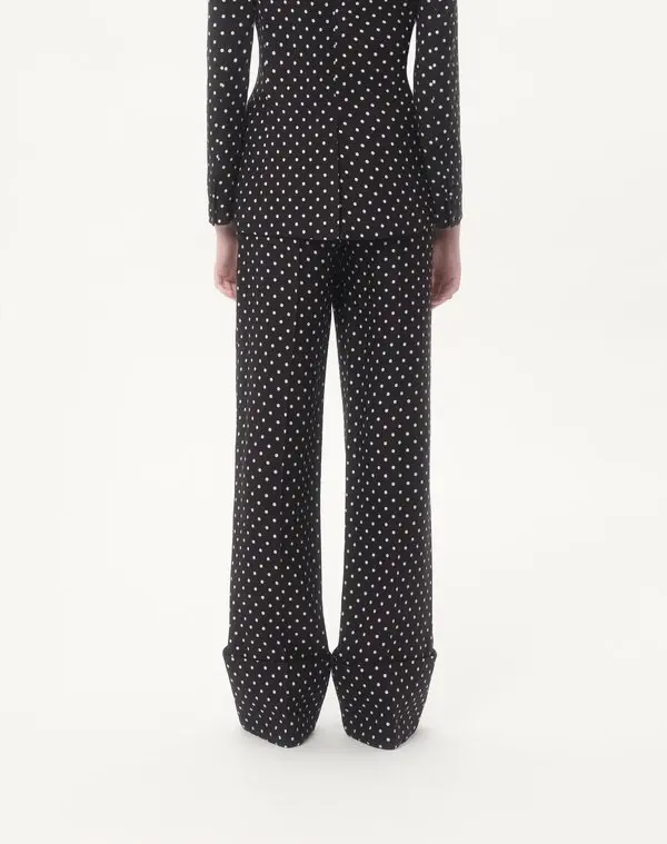 Valentino Garavani Polka Dot Wide Leg Trousers