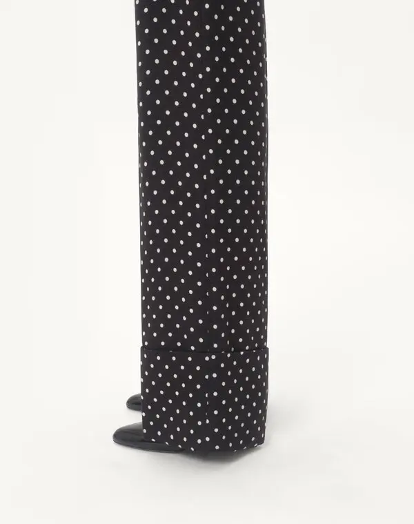 Valentino Garavani Polka Dot Wide Leg Trousers
