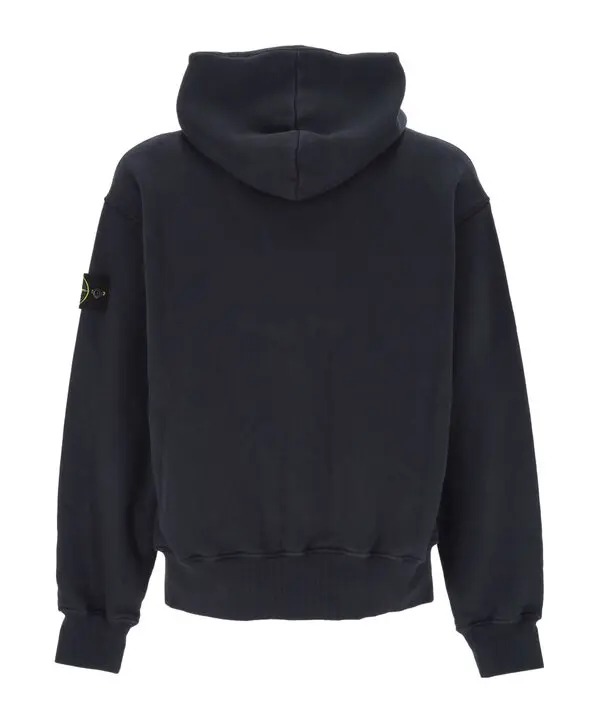 Stone Island Logo Patch Zip-up Hoodie