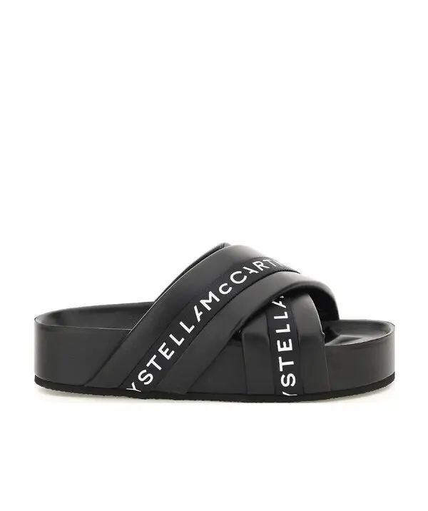 Stella McCartney Logo Platform Flip Flops - Black