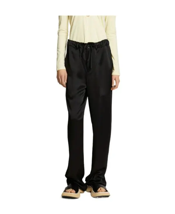 Proenza Schouler Satin High-waisted Drawstring Pants