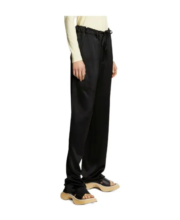 Proenza Schouler Satin High-waisted Drawstring Pants
