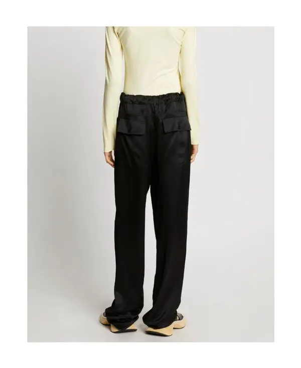 Proenza Schouler Satin High-waisted Drawstring Pants