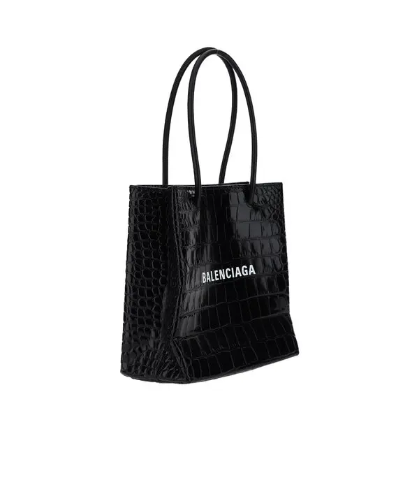Balenciaga Shopping Embossed Emblem Handbag