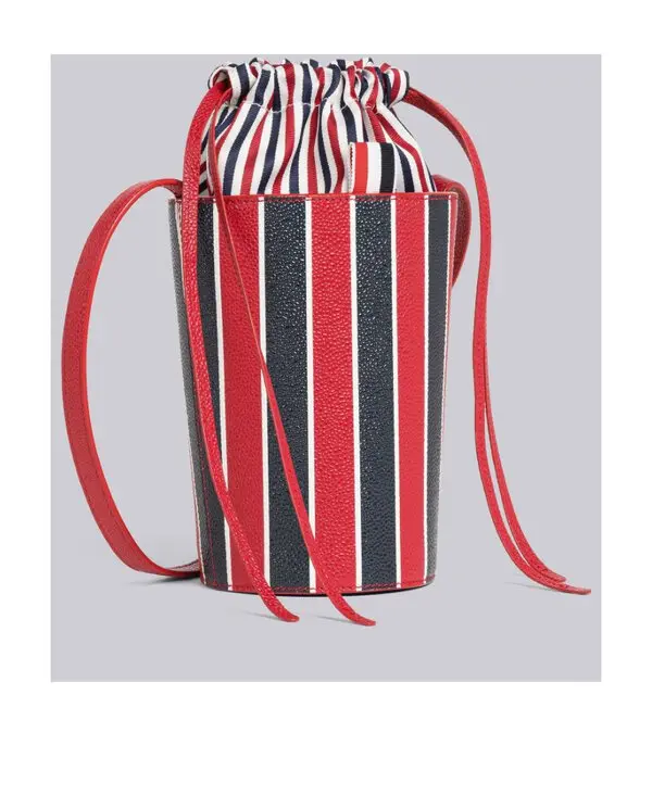 Thom Browne Striped Mini Bucket Bag