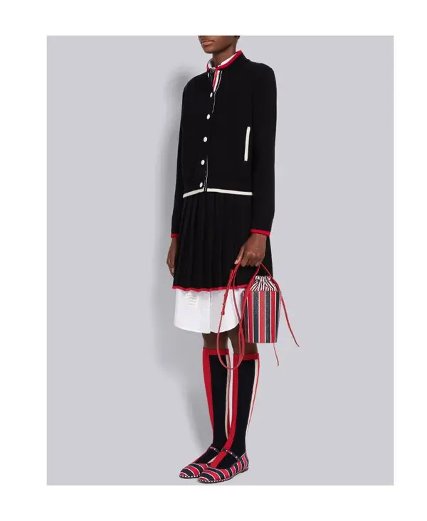 Thom Browne Striped Mini Bucket Bag