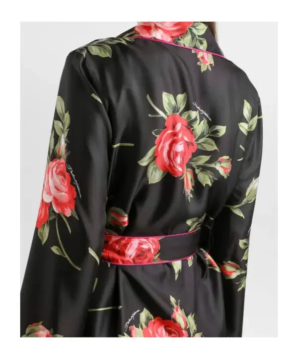 Dolce & Gabbana Floral Print Belted Blazer
