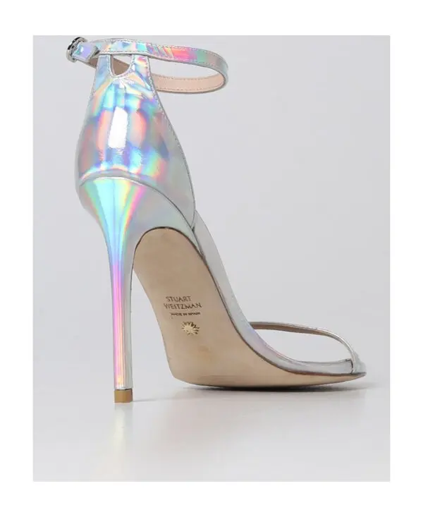 STUART WEITZMAN Open-toe Stiletto Sandals With Adjustable Ankle Strap