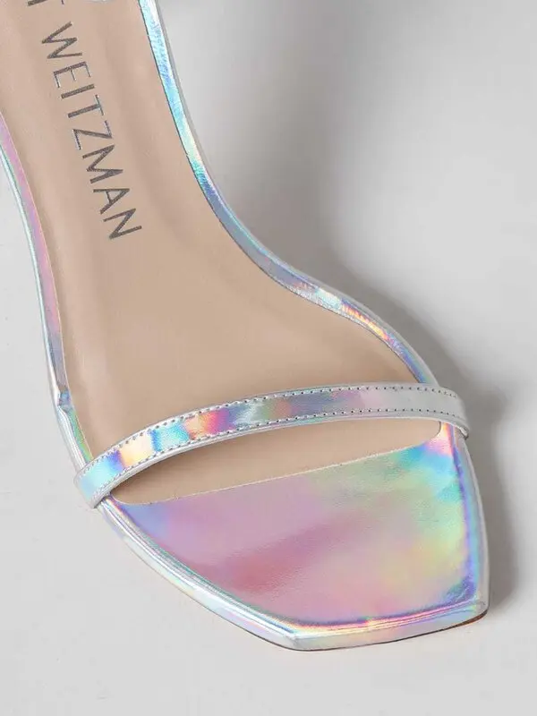 STUART WEITZMAN Open-toe Stiletto Sandals With Adjustable Ankle Strap