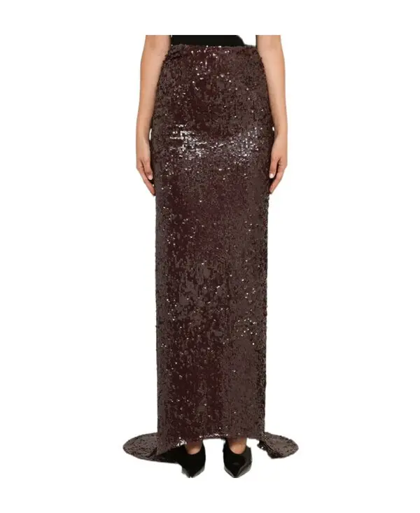 Dries Van Noten Sequined High-waist Maxi Skirt