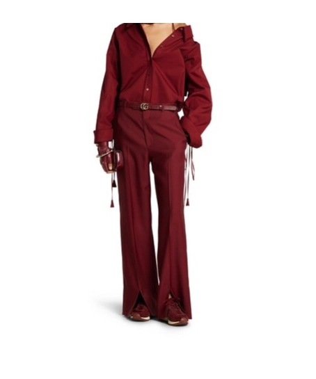 Gucci Straight-leg Trousers With Side Slits