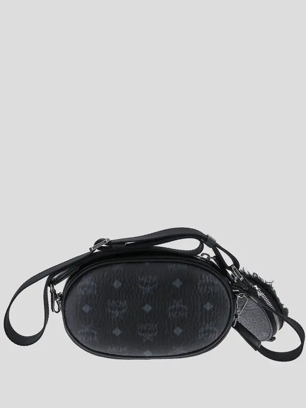Mcm Ecological Fur Cross-body Bag With Monogram Detail