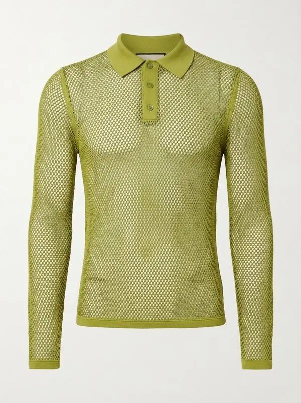 Gucci Long-sleeved Polo Shirt