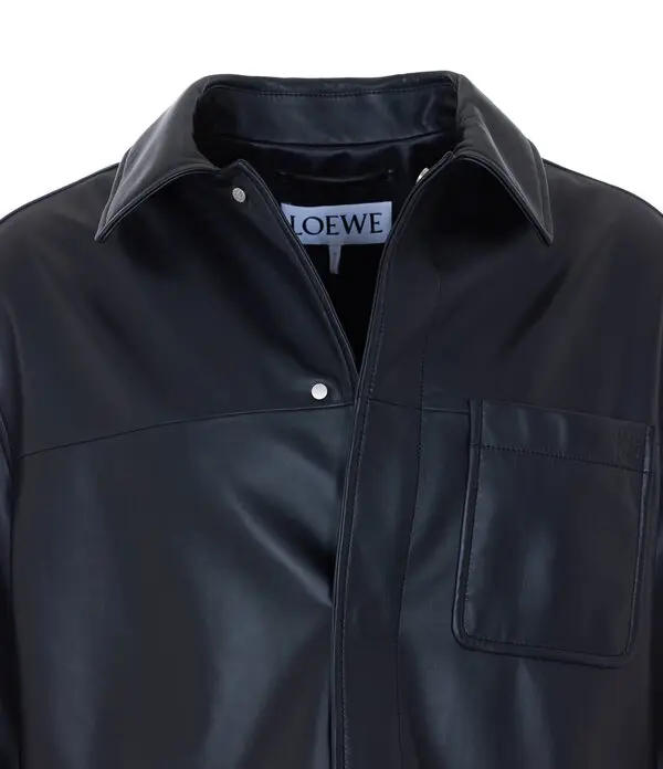 Loewe Curved Hem Leather Shirt