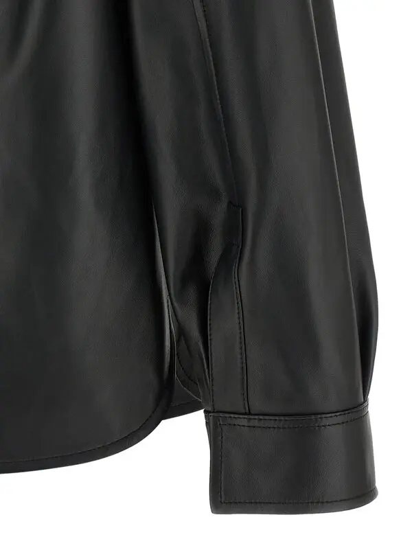 Loewe Curved Hem Leather Shirt