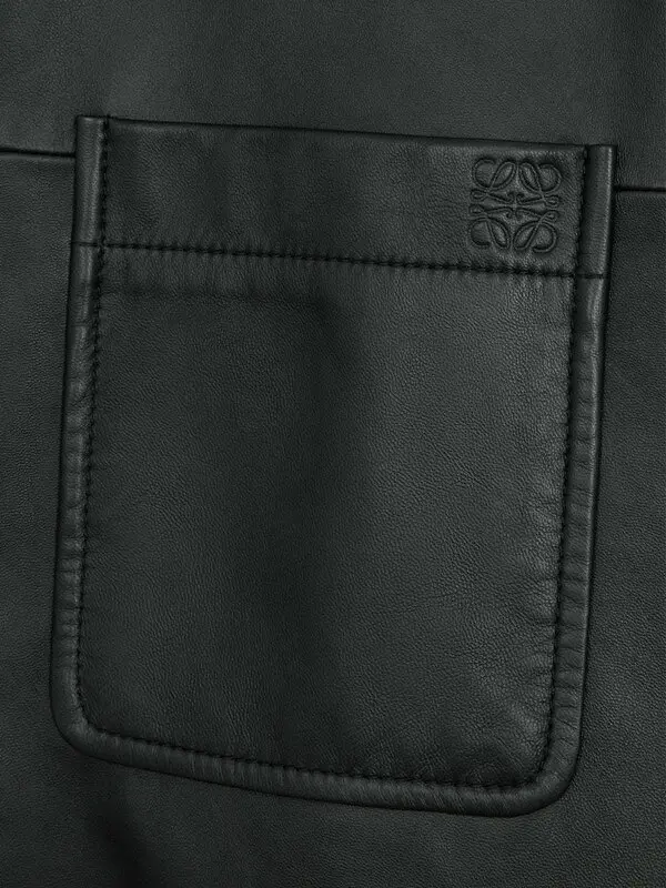 Loewe Curved Hem Leather Shirt