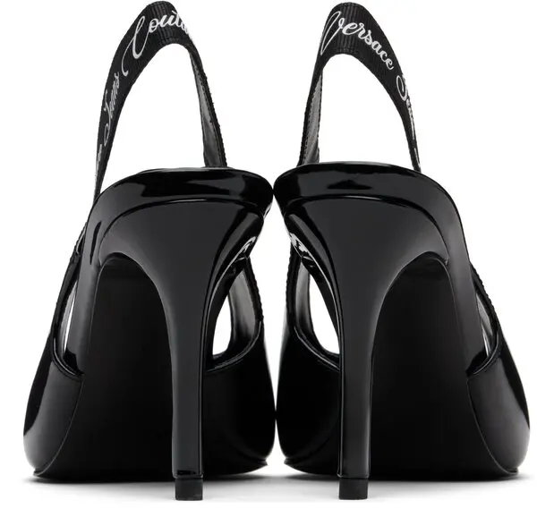 Versace Logo Printed Slingback Pumps