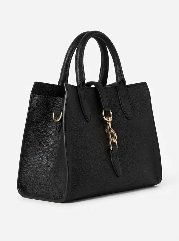 Gucci Medium Tote Bag With Hook Closure - Black