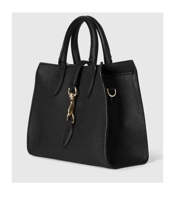Gucci Medium Tote Bag With Hook Closure - Black