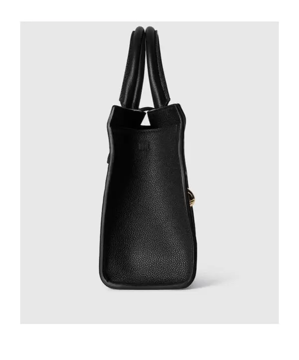 Gucci Medium Tote Bag With Hook Closure - Black