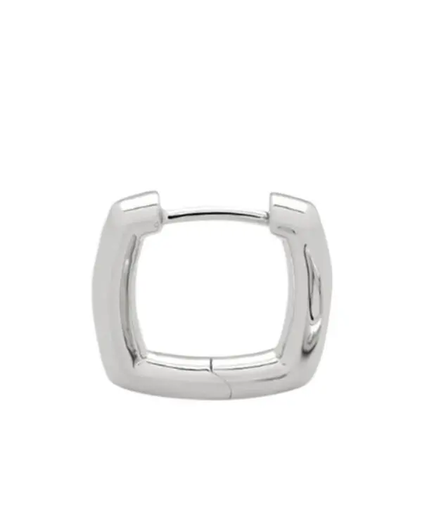 Tom Wood Frame Hoop Small Earrings - White