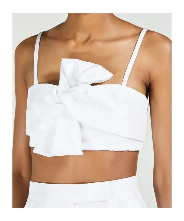 Max Mara Miniature Satin Top With Bow Detail