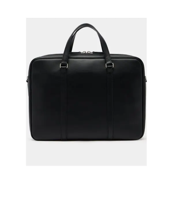 Bally Code Logo Striped Briefcase