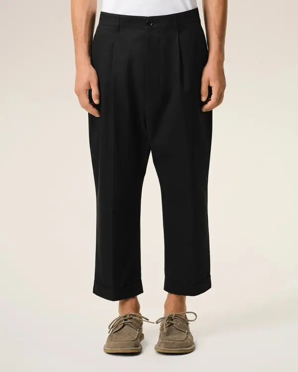 AMI Paris Pleated Straight Leg Trousers