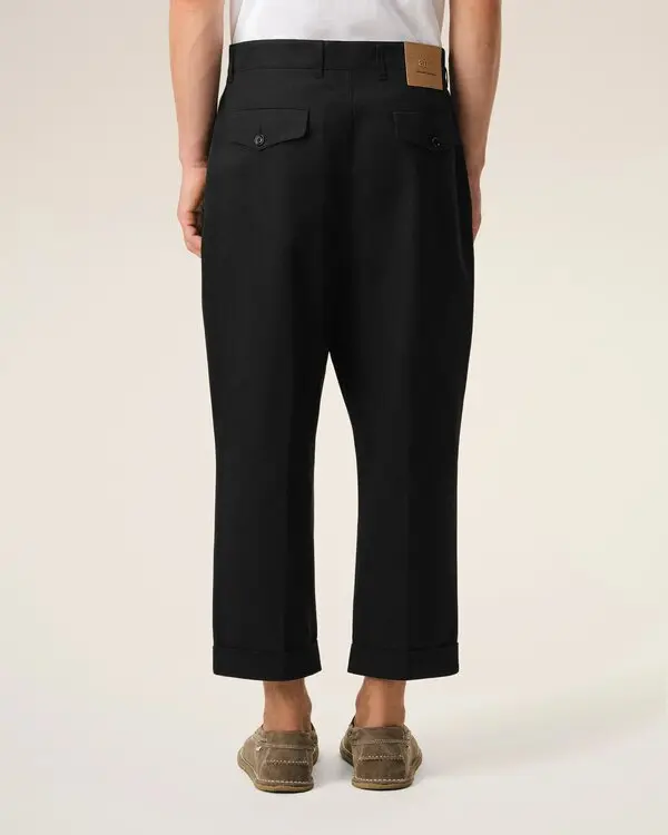 AMI Paris Pleated Straight Leg Trousers
