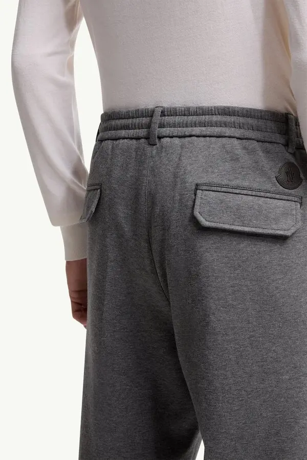 Moncler Cotton Blend Tailored Trousers - Grey