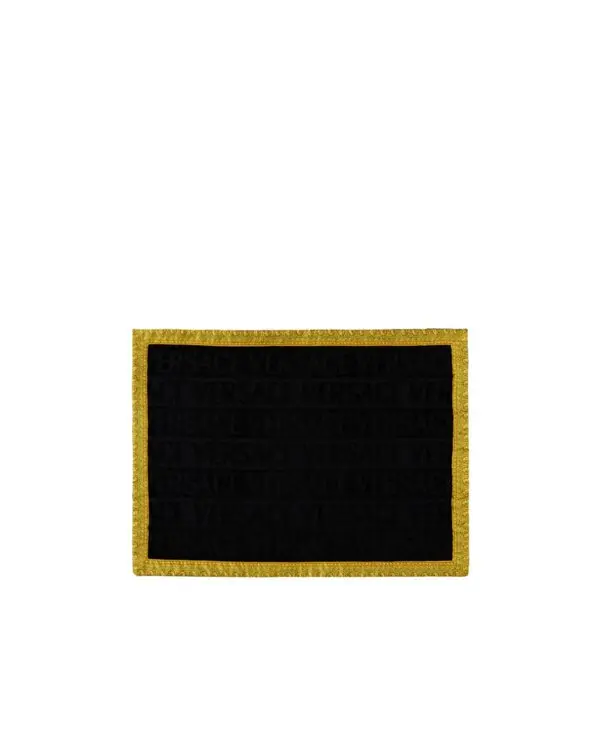 Versace Logo-jacquard Cotton Bathmat - Black