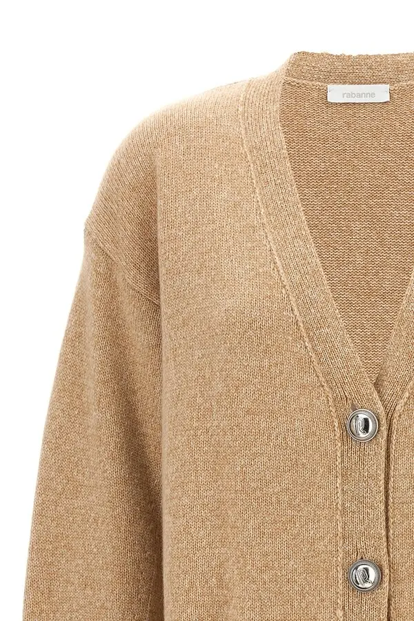 Rabanne V-neck Buttoned Cardigan - Nude